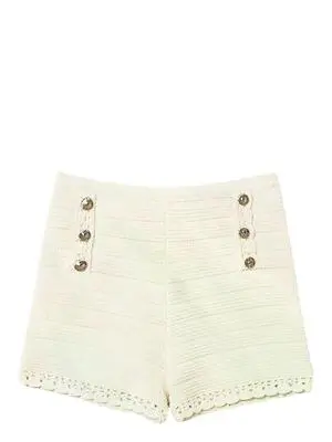 TWINSET Crochet-knit Shorts - Neutrals