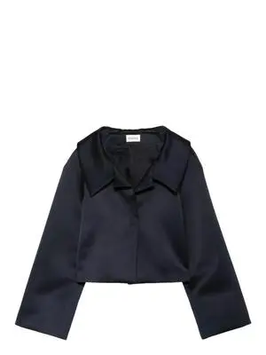 P.a.r.o.s.h Cropped Wide-sleeve Jacket - Black