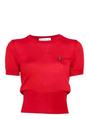 VIVIENNE WESTWOOD Logo-detail T-shirt - Red