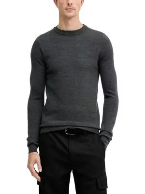 TRUSSARDI Textured Crewneck Jumper - Grey