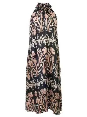 Biyan Floral-print Maxi Dress - Blue