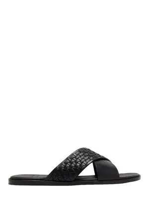 Magnanni Woven Leather Sandals - Black