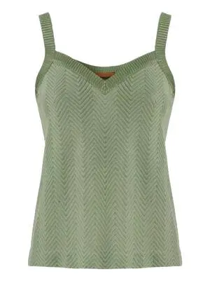Missoni Chevron-pattern Tank Top - Green