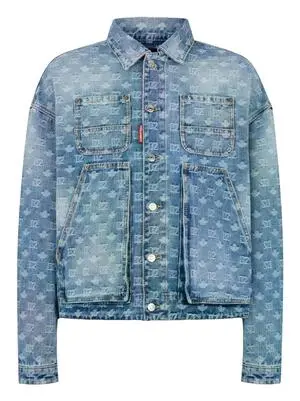 Dsquared2 Logo-embellishment Denim Jacket - Blue