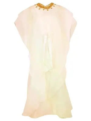BARUNI Almas Embellished Tie Maxi Dress - White