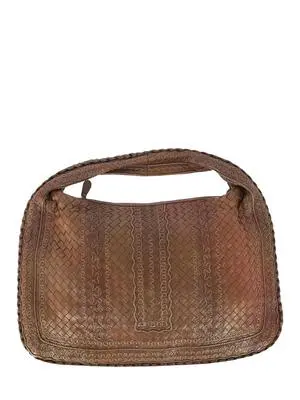 Bottega Veneta Woven Leather Hobo - Brown