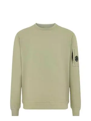 C.P. COMPANY Crew-neck Sweatshirt With Logo Detail - Green