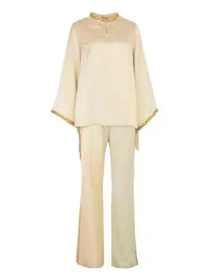 BARUNI Flared-sleeves Blouse And Trousers Set - Neutrals