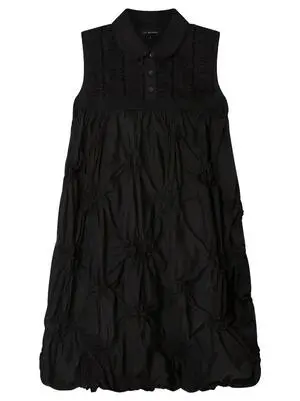 LEE MATHEWS Johanna Ruffled Collar Mini Dress - Black