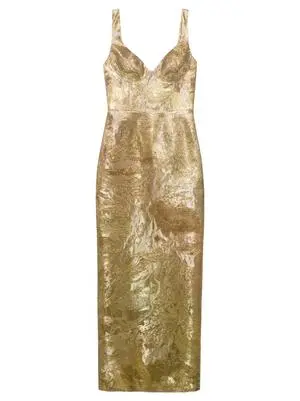 Simkhai Viella Bustier Maxi Dress - Gold