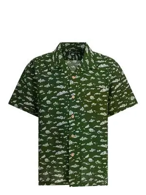 MONTBELL Buttoned Patterned Shirt - Green
