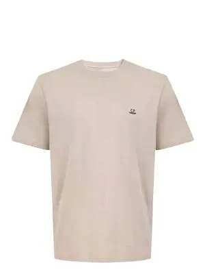 C.P. COMPANY 30/1 Jersey Short Sleeve Logo Patch T-shirt - Neutrals