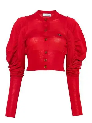 VIVIENNE WESTWOOD Puff-sleeve Cardigan - Red