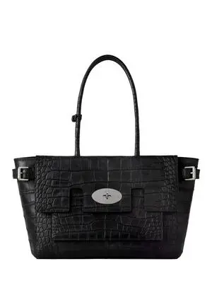 MULBERRY Buckle Bayswater Crocodile-Effect Tote