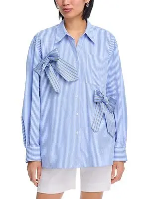 Essentiel Antwerp Bow Shirt - Nile Blue