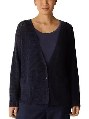 Eileen Fisher V-neck Cardigan Sweater - Ink