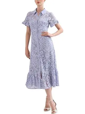 PHASE EIGHT Carmine Lace Midi Dress - Pale Blue