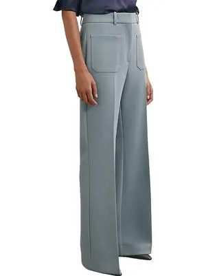 REISS Priya Flare Pants - Blue