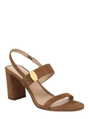 Veronica Beard Genetta Slingback Sandals - Chestnut