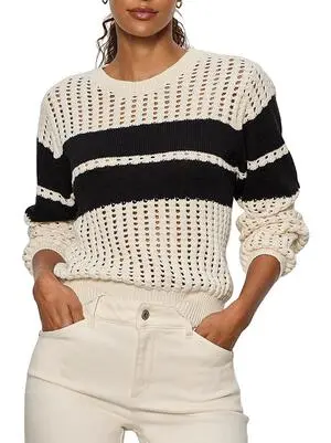 Sanctuary Sporty Openwork Sweater - Collagen