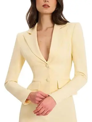 MISS CIRCLE Quinne Business Casual Slim-fit Blazer - Yellow