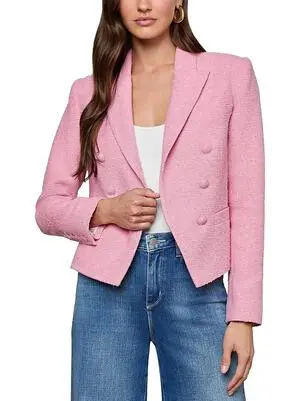 L'Agence Brooke Double Breasted Blazer - Fondant Pink Rose
