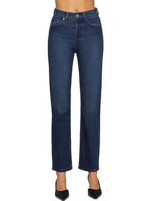 EB DENIM High-rise Straight-leg Jeans - Midnight Ridge