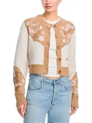 LoveShackFancy Leyah Cardigan - Praire Sand