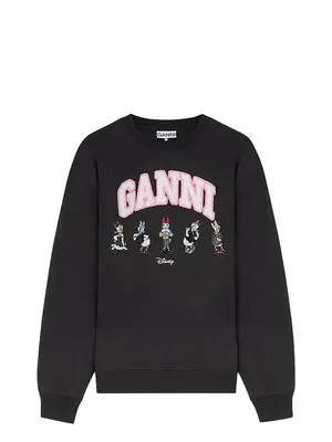 GANNI Oversized Crewneck Sweatshirt - Phantom