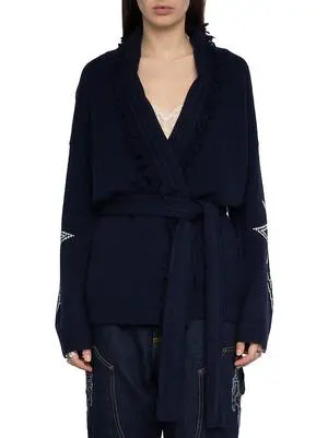 Zadig&Voltaire Alpa Cardigan Coat - Encre