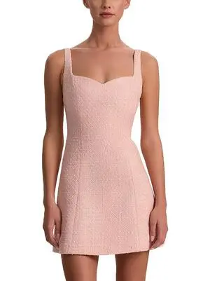 Alice + Olivia Eve Sweetheart Neck Mini Dress - English Rose
