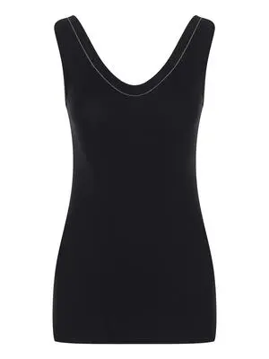 Brunello Cucinelli Cotton Tank Top - Black