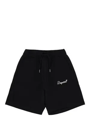 Dsquared2 Shorts With Logo Embroidery - Black