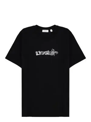 Off-White T-shirt With Logo - Black