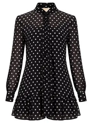 Michael Kors Polka Dot Mini Dress - Black