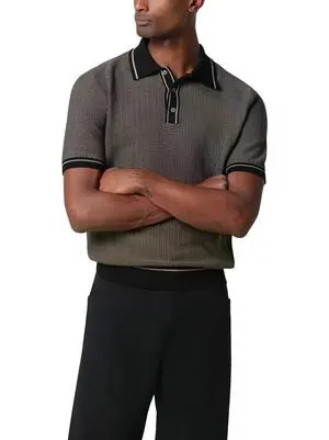 Tagliatore Textured Short-sleeves Polo Shirt - Brown