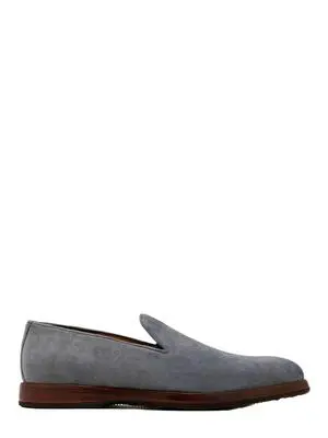 Bontoni Suede Slip-on Loafers - Grey