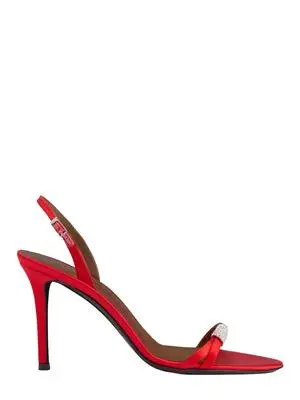 GIUSEPPE ZANOTTI Lena Rhinestone Stiletto Sandals - Red