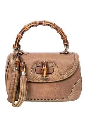 Gucci Bamboo Tassel Detail Tote - Neutrals