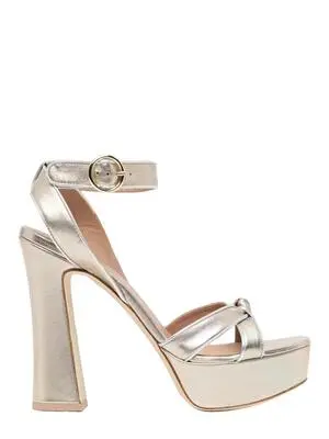 MALONE SOULIERS 125mm Rudi Platform Sandals - Gold