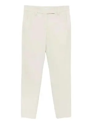 Brunello Cucinelli Tapered Trousers With Side Pockets - Neutrals
