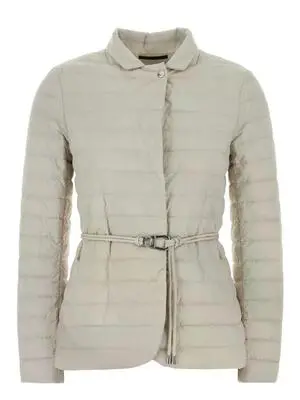 MOORER Quilted Belted Jacket - Neutrals