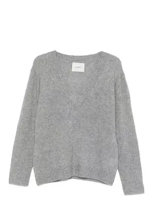 LISA YANG Leona V-neck Sweater - Grey