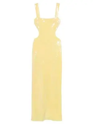 TWENTY FOURHAITCH Sequin-embellished Maxi Dress - Yellow