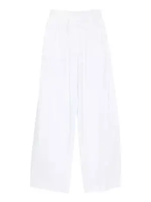 THELATEST Elasticated-waist Palazzo Pants - White