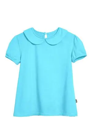 CITY THREADS Peter Pan Collar Puff Sleeve Tee - Turqy