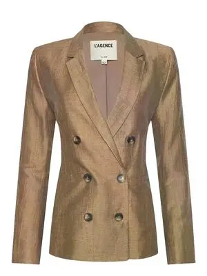 L'Agence Colin Double-breasted Blazer - Brown