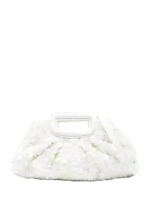 Maje Sequin-embellished Mini Bag - White