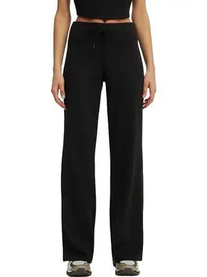 Cotton:on Active Ultra Soft Tie Front Wide Leg Pant - Black
