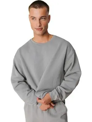 OCIO Organic Cotton Teddy Oversized Crewneck - Ash